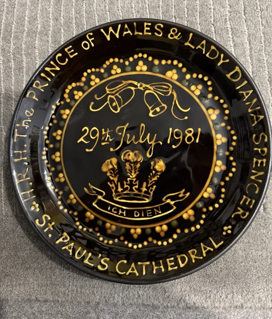 TENBY POTTERY PLATE To Commemorate Wedding Prince Charles & Lady Diana ...
