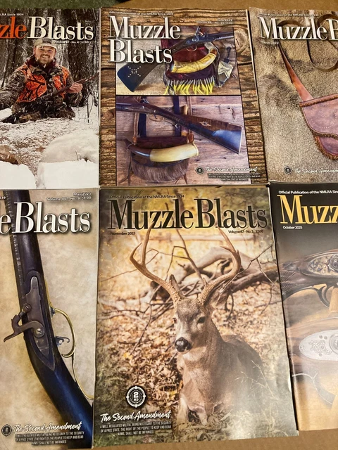 LOT OF 6 Muzzle Blasts Magazines 2025: NMLRA Official Publication ...