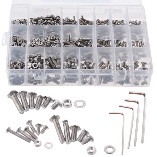 M3 M4 M5 Metric Screws Assortment Kit Nuts & Bolts Kit Precision ...