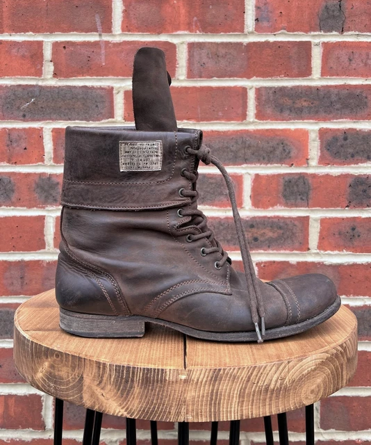 ALL SAINTS MENS FOLD Leather Lace up Boot UK9 EU43 US10 Brown AllSaints ...