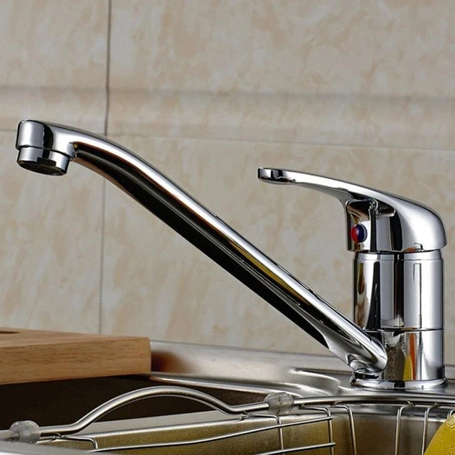 MODERN KITCHEN SINK Mixer Taps Swivel Spout Single Lever Tap Mono ...