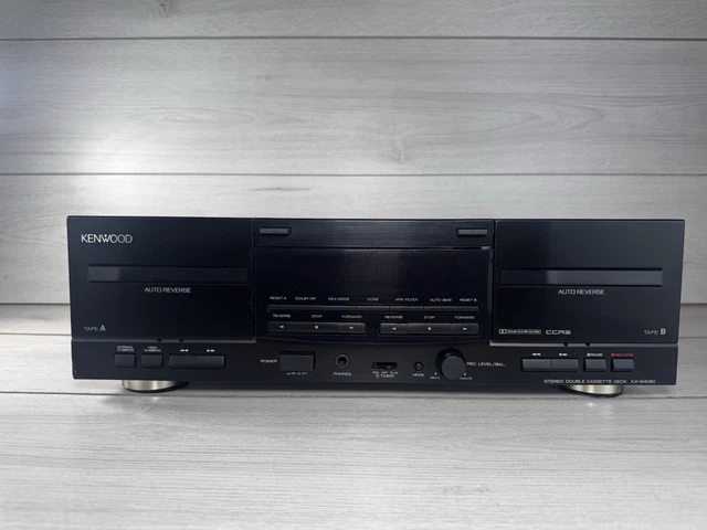 KENWOOD KX-W4080 STEREO Twin Double Dual Cassette Tape Deck Auto Reverse £59.98 - PicClick UK