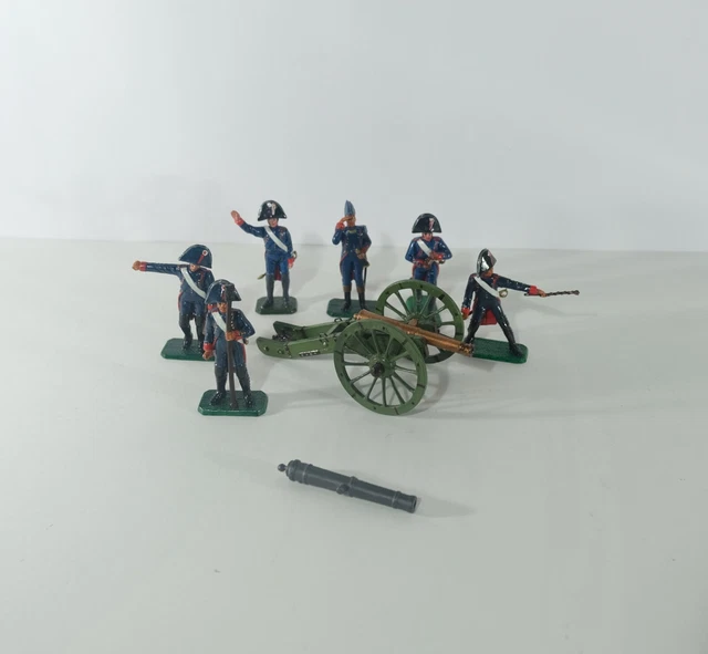 PRINCE AUGUST NAPOLEONIC FRENCH Artillery Crew Line Men Cannon TOY ...