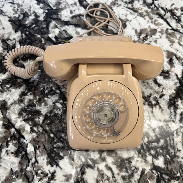 VINTAGE AUTOMATIC ELECTRIC Tan Rotary Dial Telephone 1970’s £17.87 ...