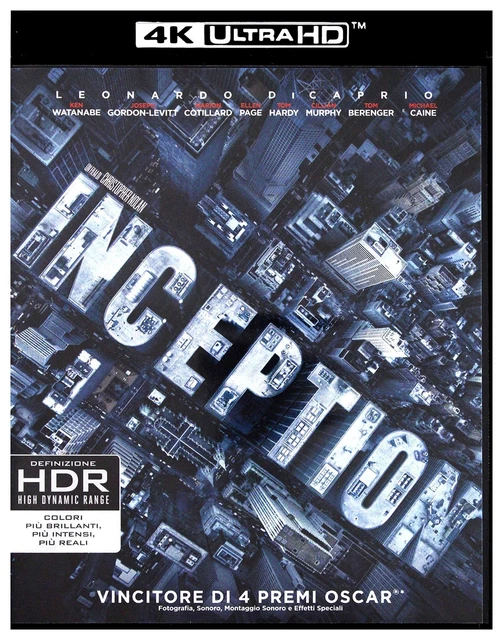 INCEPTION (ITALIAN IMPORT) (4K UHD Blu-ray) Leonardo Di Caprio ÄĂÂEllen ...
