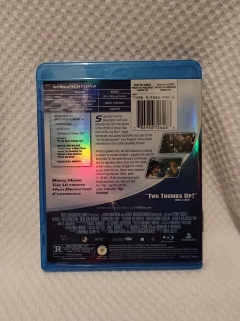 CRIMSON TIDE (BLU-RAY 1995) Very Good Condition $9.59 - PicClick CA