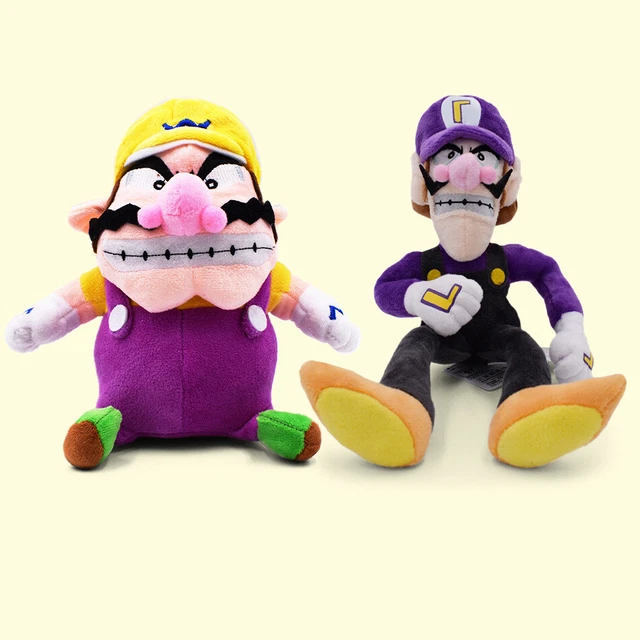 2X NEW SUPER Mario Bros. Wario Waluigi Plush Soft Toy Doll Teddy 11" UK ...