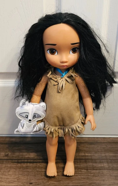 DISNEY STORE ANIMATORS Collection Pocahontas with Wrist Meeko Toddler ...