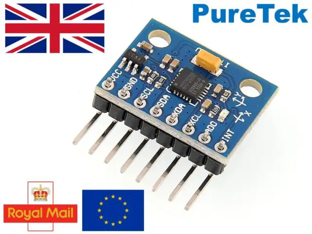 MPU-6050 GY-521 3 Axis Gyroscope + Accelerometer Module for RPi Arduino ...