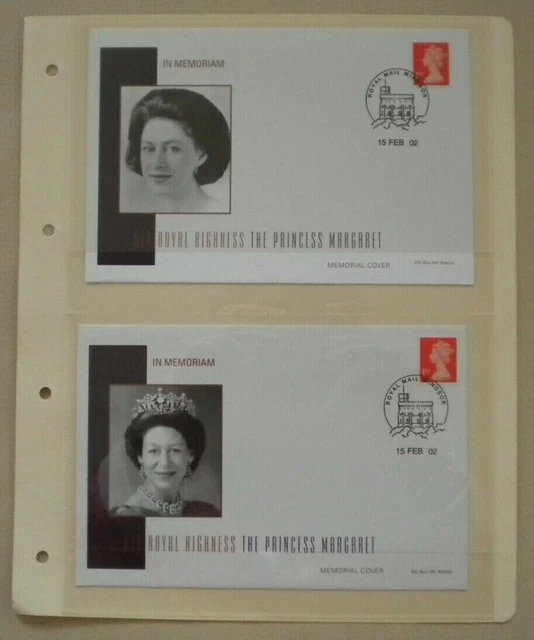 2002 HER ROYAL Highness The Princess Margaret In Memoriam Double Stamp ...