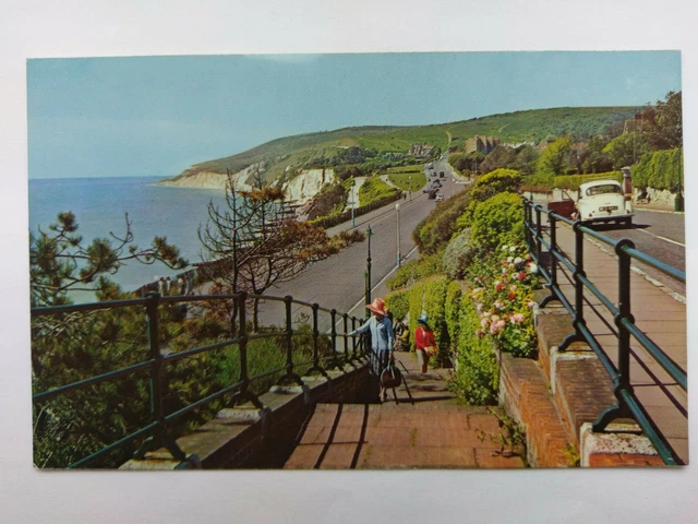 EASTBOURNE SUSSEX VINTAGE colour postcard c1970s Beachy Head from South ...