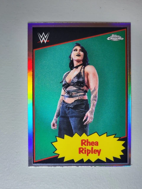 2025 TOPPS CHROME WWE Rhea Ripley 1985 Throwback Refractor SP 85TC-RR ...