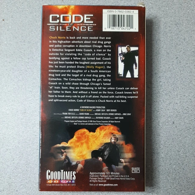 CODE OF SILENCE (VHS 1985) VCR Video Tape Movie Chuck Norris £2.68 ...