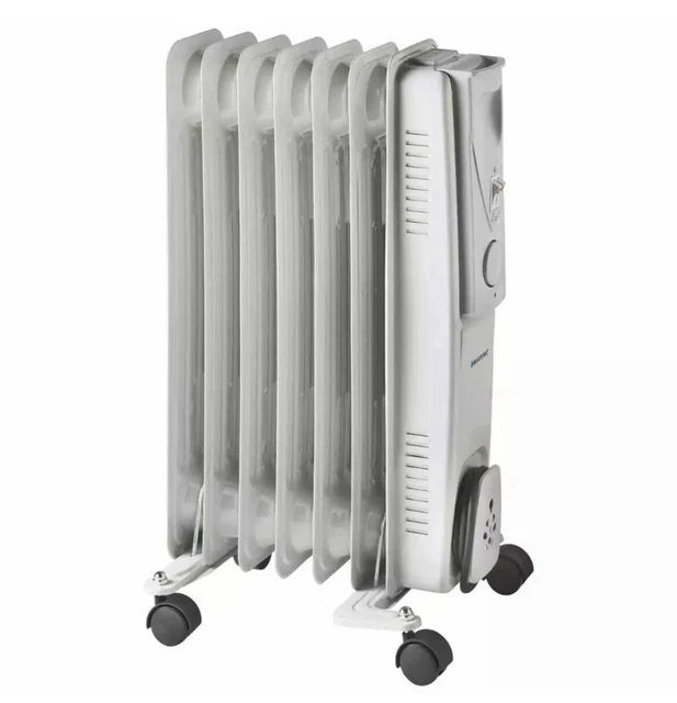BLAUPUNKT 7 Fin Oil-Filled Turbo Radiator 1500W Portable Heater Camping ...