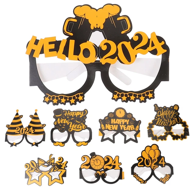 OCCHIALI DI CARTA Capodanno occhiali festa Happy 2024 decorazione occhiali EUR 5,82 - PicClick IT