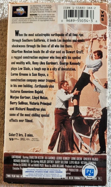 EARTHQUAKE VHS 1996 (1974) - Charlton Heston Ana Gardner Lorne Greene ...