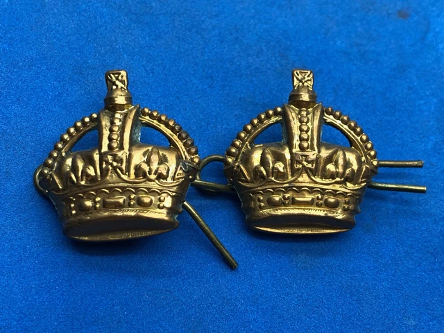 ORIGINAL WW1 / WW2 British Army Rank Crowns - Kings Crown £8.00 ...