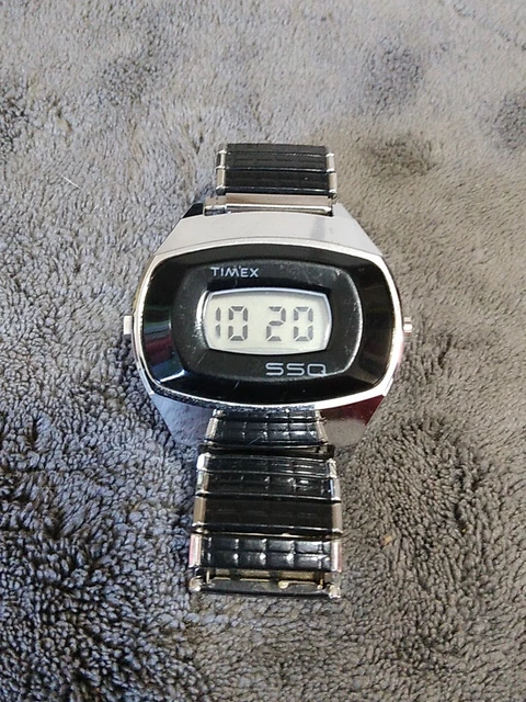 VINTAGE 1970S TIMEX SSQ Digital Mens H Cell Wristwatch Working 386 New ...