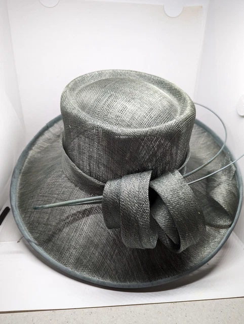 JACQUES VERT PALE Green Wedding Hat Natural Fibres Event Races Ascot ...