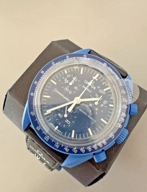OMEGA X SWATCH Speedmaster MoonSwatch Blue Men's Watch - SO33G100 £205. ...