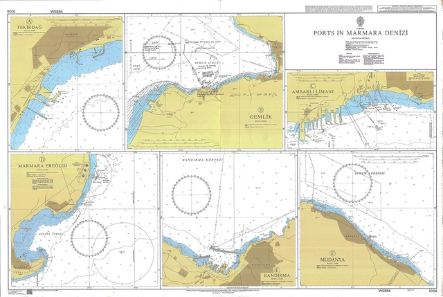 ADMIRALTY 1006 TURKEY Ports In Marmara Denizi Map Chart Maritime ...