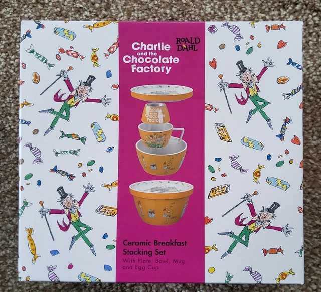 ROALD DAHL CHARLIE & The Chocolate Factory Stackable Breakfast Set ...