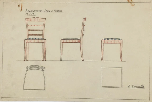 CHAISE FAUTEUIL CHAISE Architecture Drawing Dessin EUR 24,04 - PicClick FR