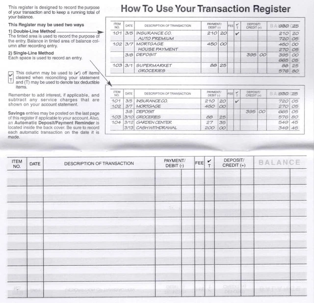 12 CHECKBOOK TRANSACTION Registers 2025-2026-2027 Calendars Check Book ...