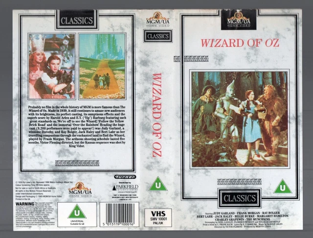 WIZARD OF OZ VHS VIDEO******picture good tested sound excellent (R2-VHS ...