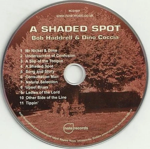 BOB HADDRELL AND Dino Coccia A Shaded Spot CD UK Note 2010 NCD10222 EUR ...