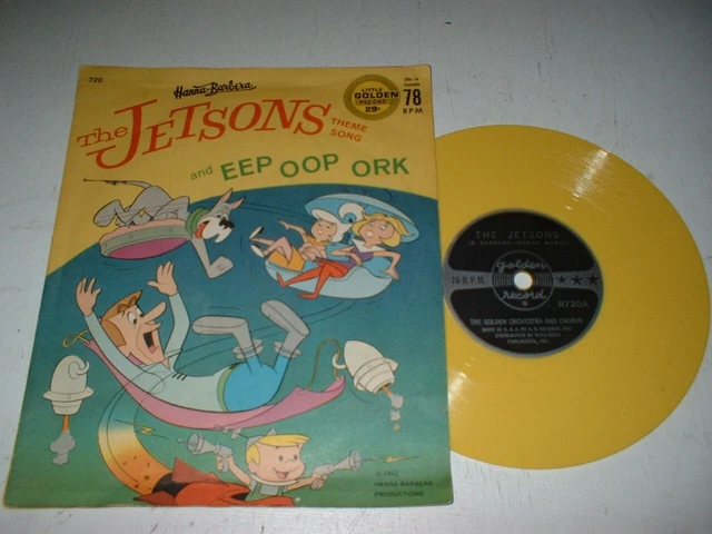 THE JETSONS THEME Song Little Golden Record 78 speed 1960's #720 Hanna ...