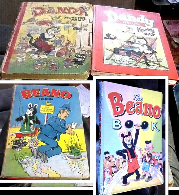 THE BEANO ANNUAL 1955 +1964+DANDY Annuals 1952+1964 (4 x Comic books ...