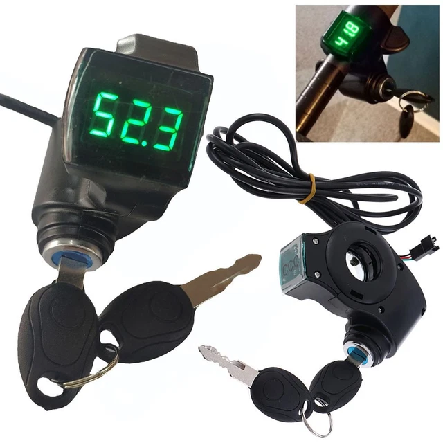 POWER SWITCH LOCK E-Bike Thumb Throttle Battery Level Display With Key ...