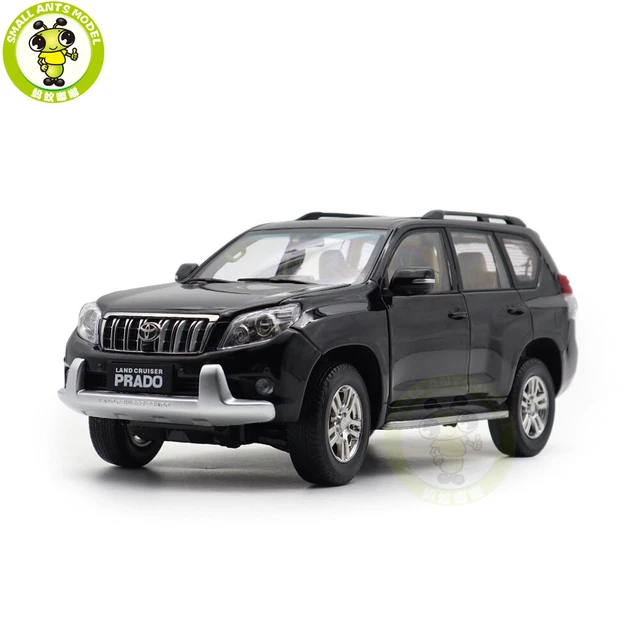 1/18 REGALI TOYOTA Land Cruiser Prado modello di auto pressofuso nero ...