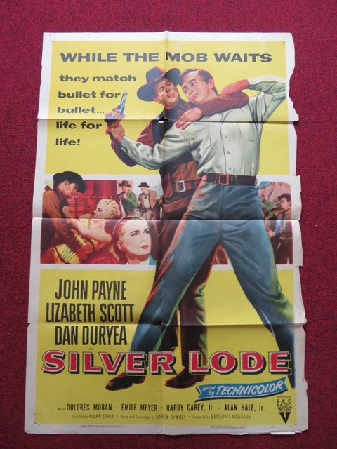 SILVER LODE FOLDED Us One Sheet Poster John Payne Lizabeth Scott 1954 EUR 35,05 - PicClick FR