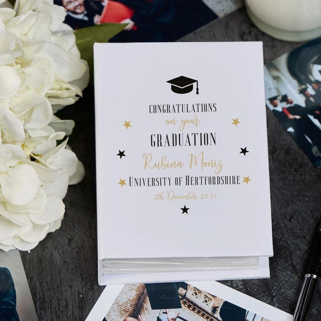 PERSONALISED GRADUATION PHOTO Album 100 x 6x4 Memories Book SPA-68 £15. ...