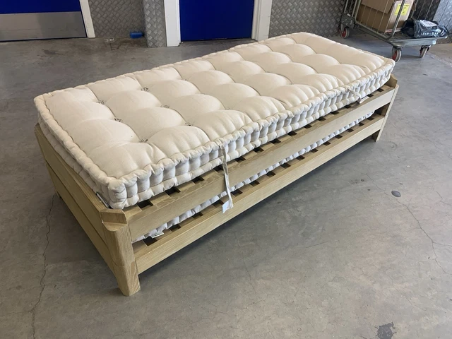 LOAF TWO PACK Weathered / Limed Oak stackable Day Bed - Hand Tuffed ...
