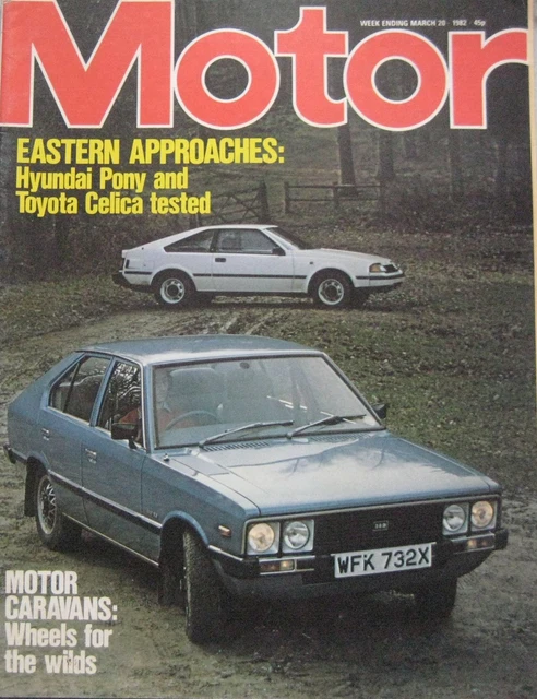 MOTOR MAGAZINE 20 March 1982 featuring Toyota Celica road test, Hyundai ...
