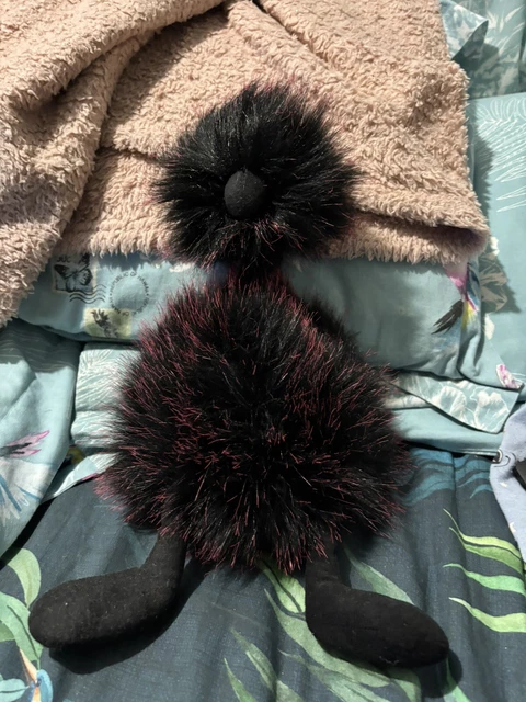 JELLYCAT POMPOM LIQUORICE Bird Ostrich Emu Plush Soft Toy CGW69 Black ...