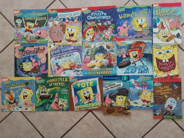 21 BOOKS IN 16 SpongeBob Squarepants w/stickers Nickelodeon Patrick ...