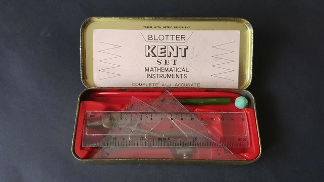 VINTAGE KENT MATHEMATICAL Instruments Set No. 607 Complete In Original ...