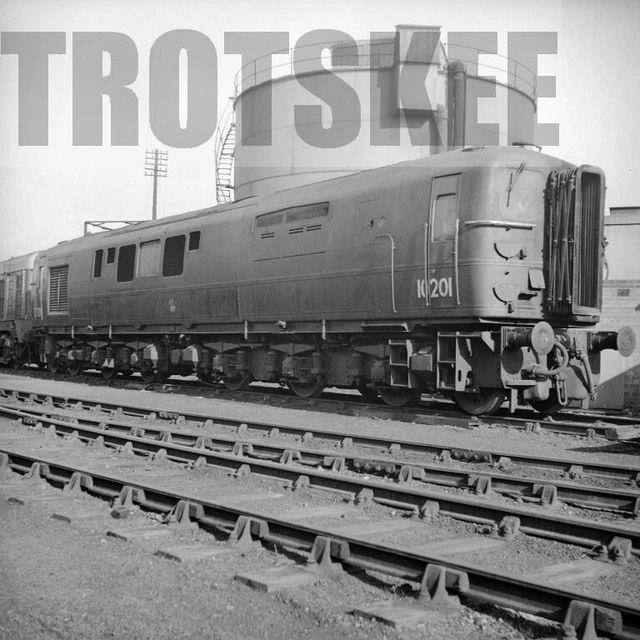 LARGER NEGATIVE BR British Railways Diesel Loco Class D16/2 10201 Derby ...