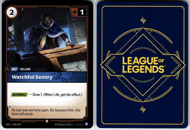 WATCHFUL SENTRY OGN-096 Ogn Origin Riftbound Common 2025 Lp $2.00 ...