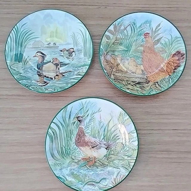 ROYAL KENDAL THE Alex Williams Collection Plates x 3 Hens Ducks and ...