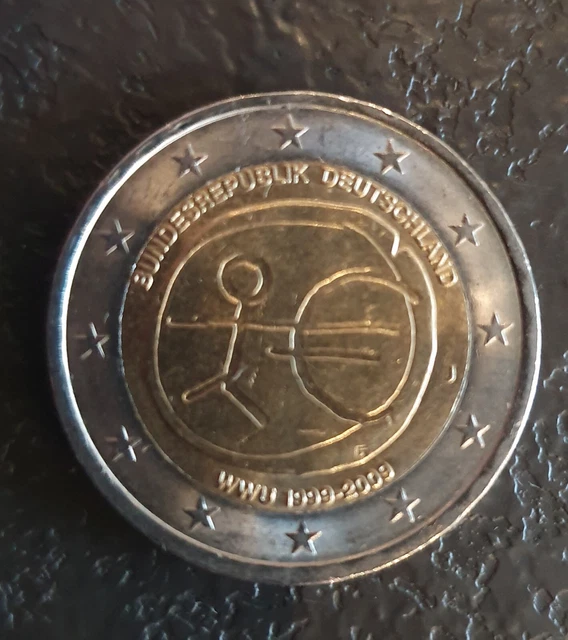 2 EURO MÜNZE Strichmännchen WWU 1999-2009 EUR 400,00 - PicClick DE