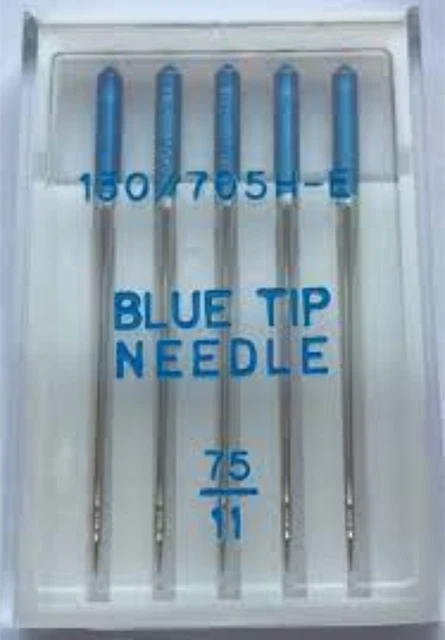 SEWING MACHINE NEEDLES Embroidery Size 75/11 Blue Tip Organ Fits Brother, Janome £3.85 - PicClick UK