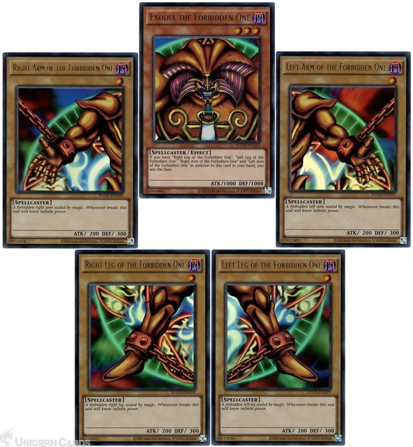 EXODIA THE FORBIDDEN One Complete 5-Cards Set :: Genuine Ultra Rare ...