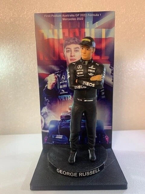 FIGURINE 1/18 GEORGE Russell Mercedes 2022 Premier Podium Australie GP ...