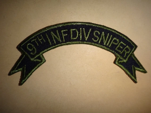 VIETNAM WAR SCROLL US 9th Infantry Division SNIPER Patch £8.89 ...