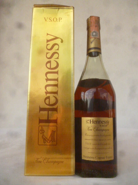HENNESSY COGNAC FINE Champagne V.s.o.p.-Cl°75-Gr°40-Inizio Anni '70-Con ...
